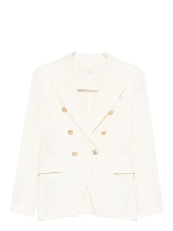 CIRCOLO 1901 Cotton Double-breasted Jacket - White
