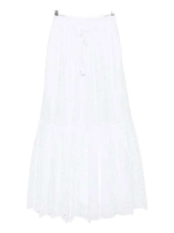 Ermanno Scervino Cotton Long Skirt - White