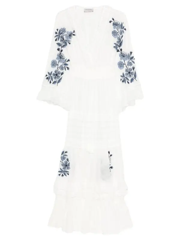 Ermanno Scervino Embroidered Maxi Dress - White