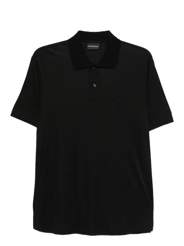 Emporio Armani Logo Polo Shirt - Black