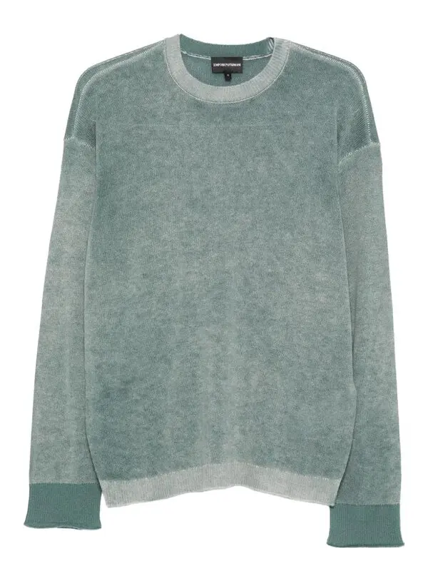 Emporio Armani Wool Crewneck Sweater - Sky Blue