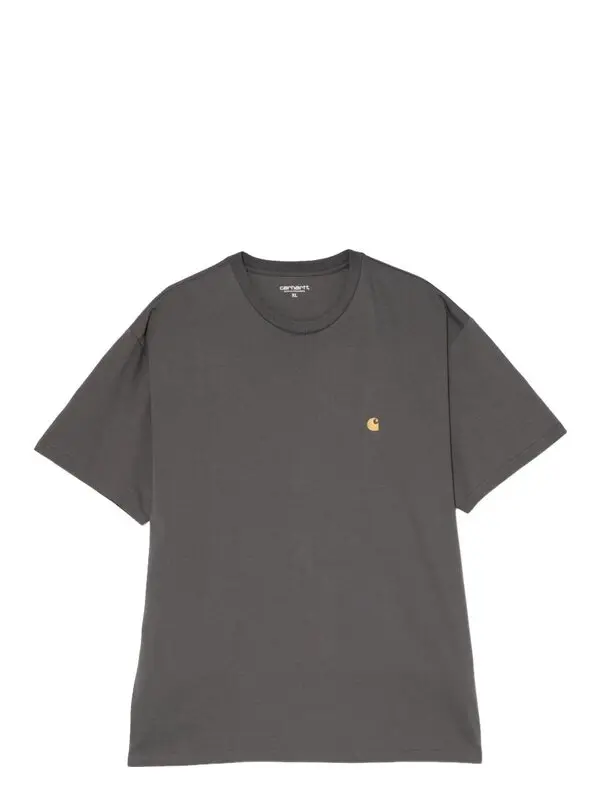 Carhartt Work In Progress Logo Cotton Polo Shirt - Grey