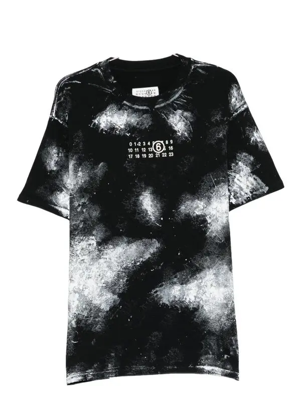 MAISON MARGIELA Printed Cotton T-shirt - Black