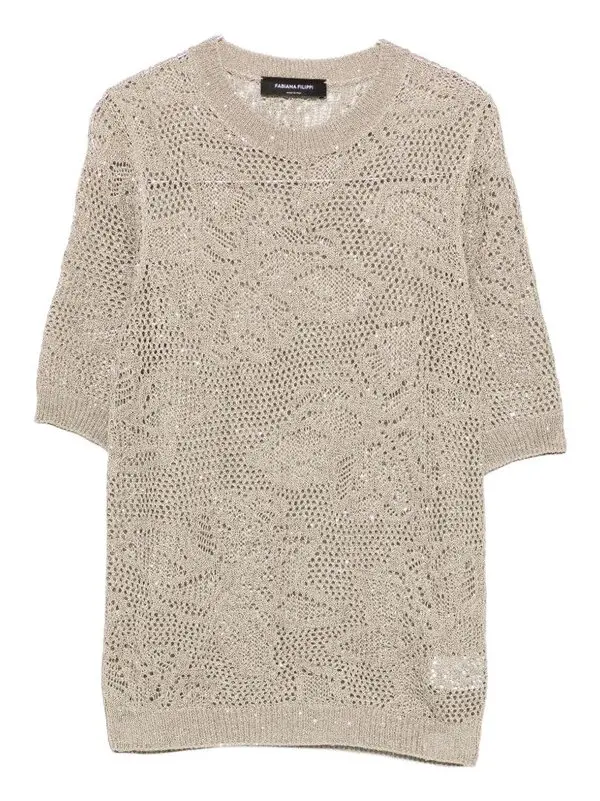 Fabiana Filippi Openwork T-shirt - Green