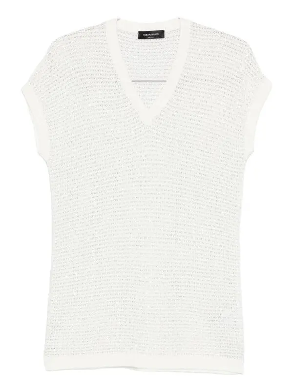 Fabiana Filippi Openwork Top - White