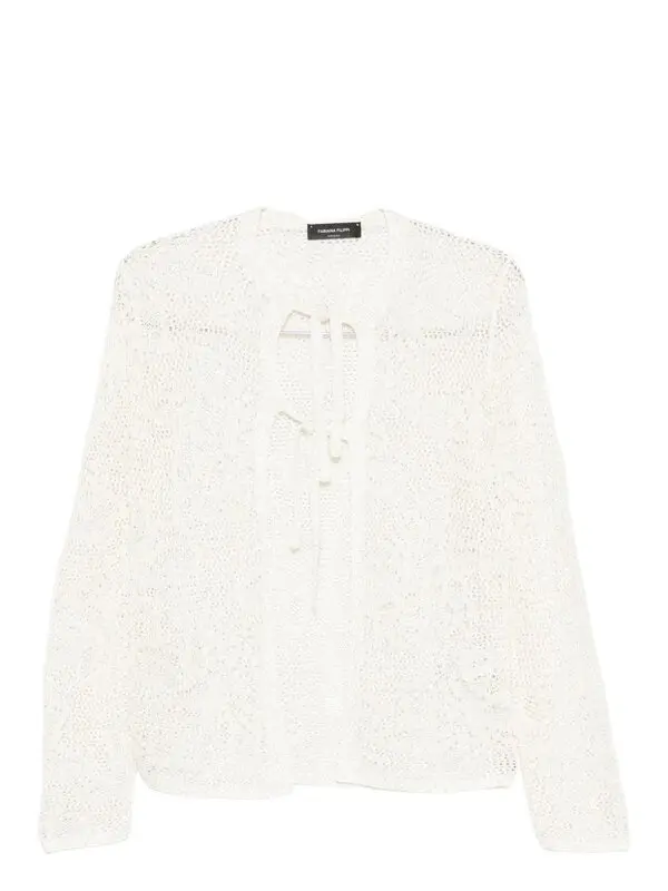 Fabiana Filippi Openwork Cardigan - White