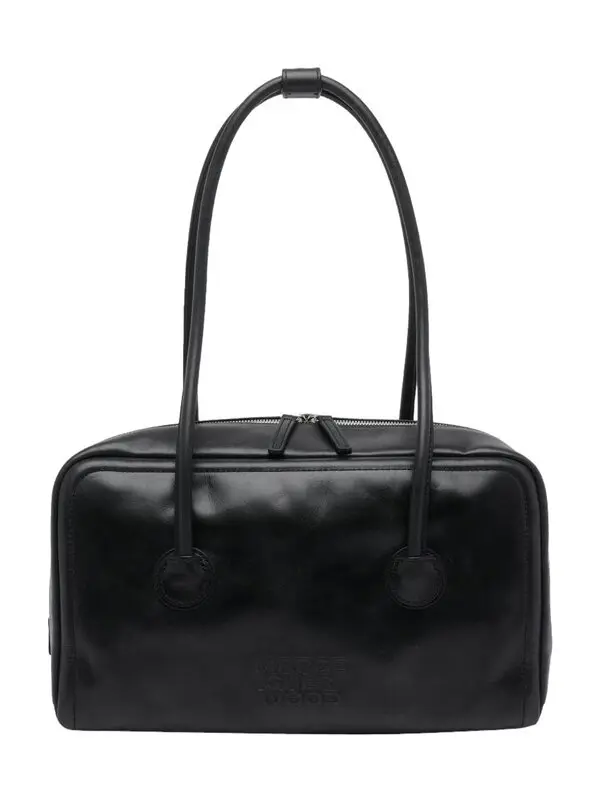 MARGESHERWOOD Boston Leather Handbag - Black