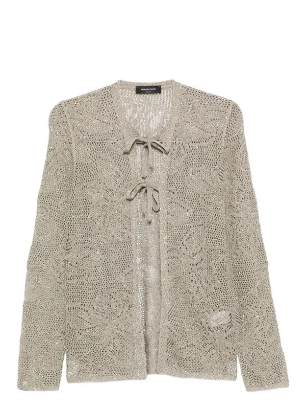 Fabiana Filippi Openwork Cardigan - Green