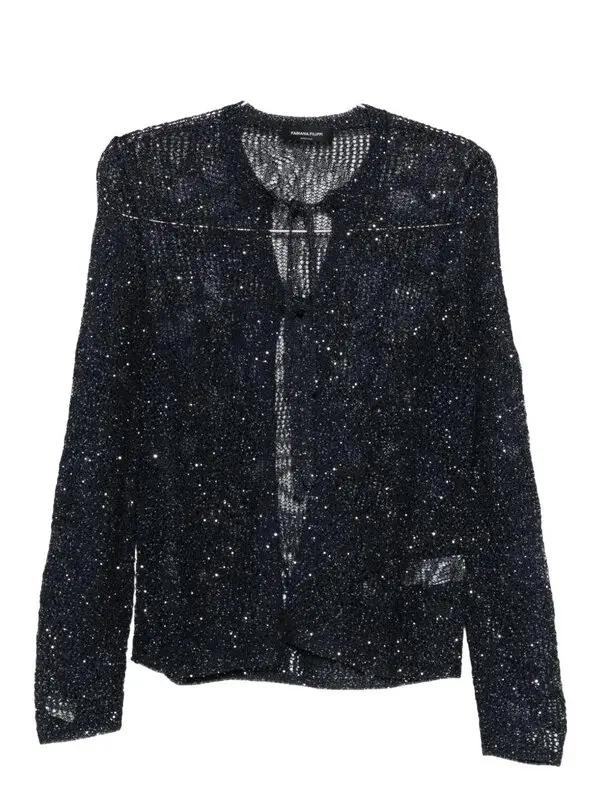 Fabiana Filippi Openknit Cardigan - Blue