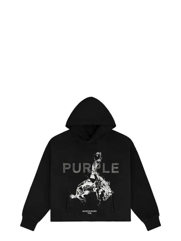 PURPLE BRAND Cotton Riding Hoodie - Black