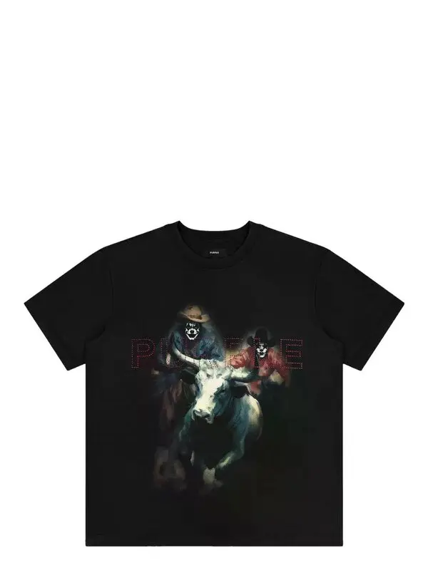 PURPLE BRAND Graphic-print T-shirt - Black