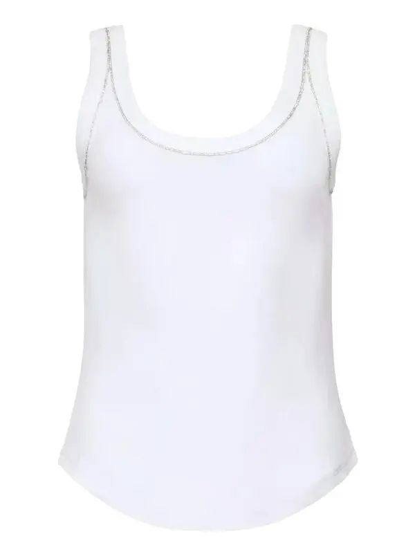 Cinq À Sept Wilma Embellished Tank Top - White