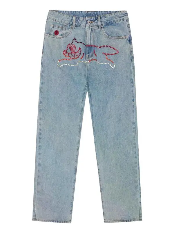 ICECREAM Light Wash Beaded Jeans - Blue