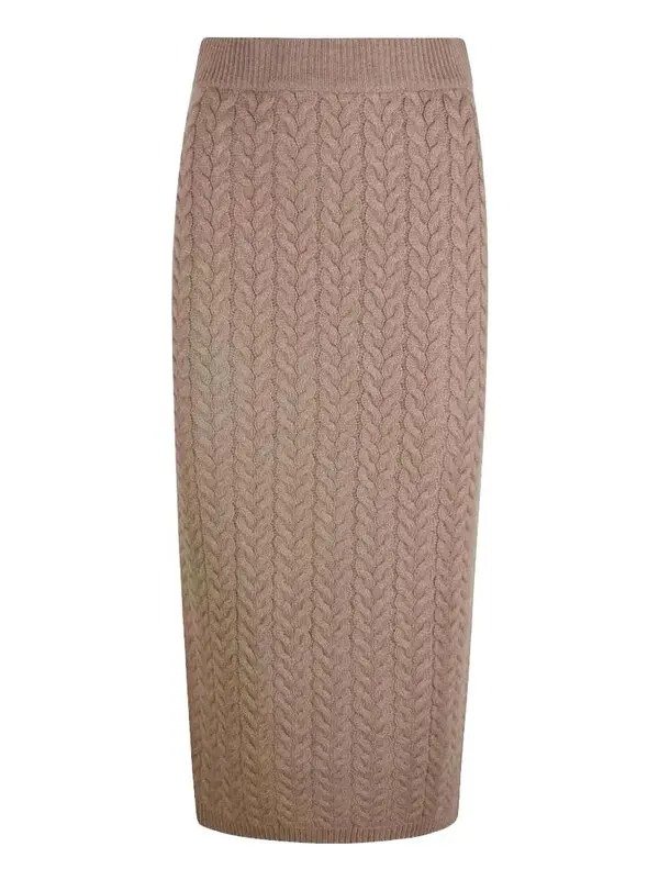 Max Mara Cable-knit Midi Skirt - Brown