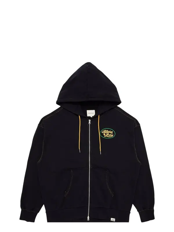 NICHOLAS DALEY Roots Zip Up Hoodie - Black