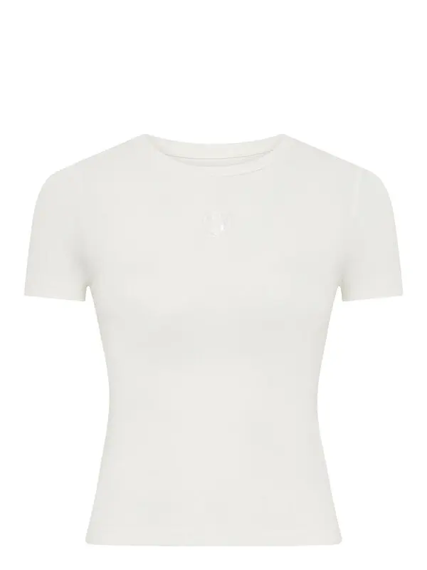 MARINE SERRE Pearl Logo Short-sleeve T-shirt - White