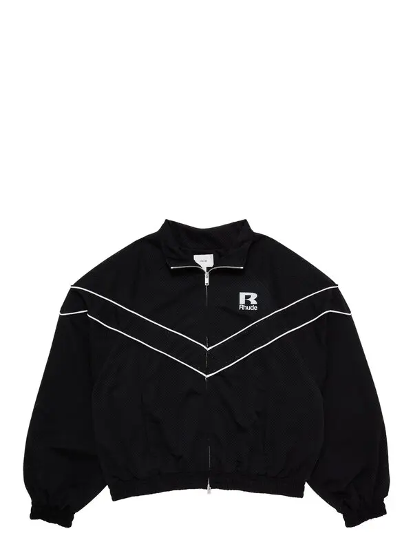 Rhude Mesh Piping Track Jacket - Black