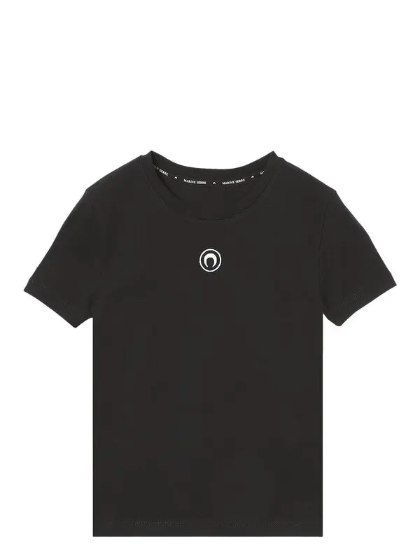 MARINE SERRE Moon Logo Baby Fit T-shirt - Black