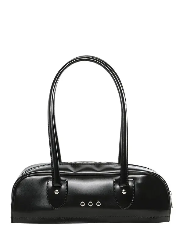 Comme Des Garçons Zipped Leather Bag - Black