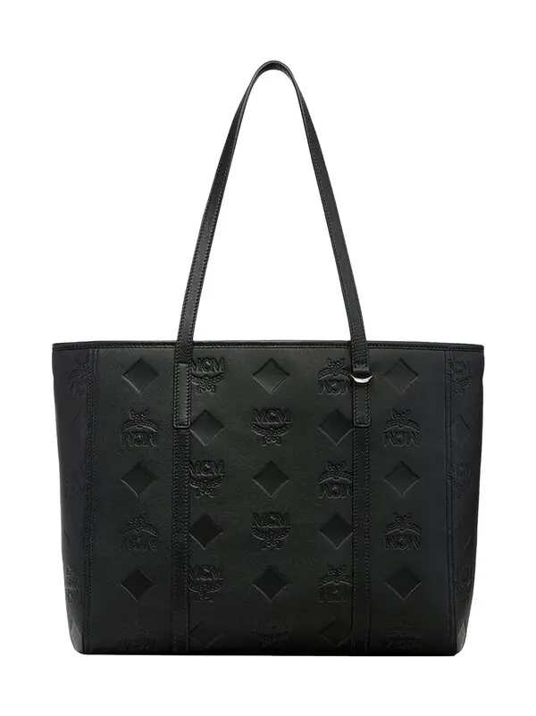 Mcm Toni Leather Hybrid Medium Shopper - Black