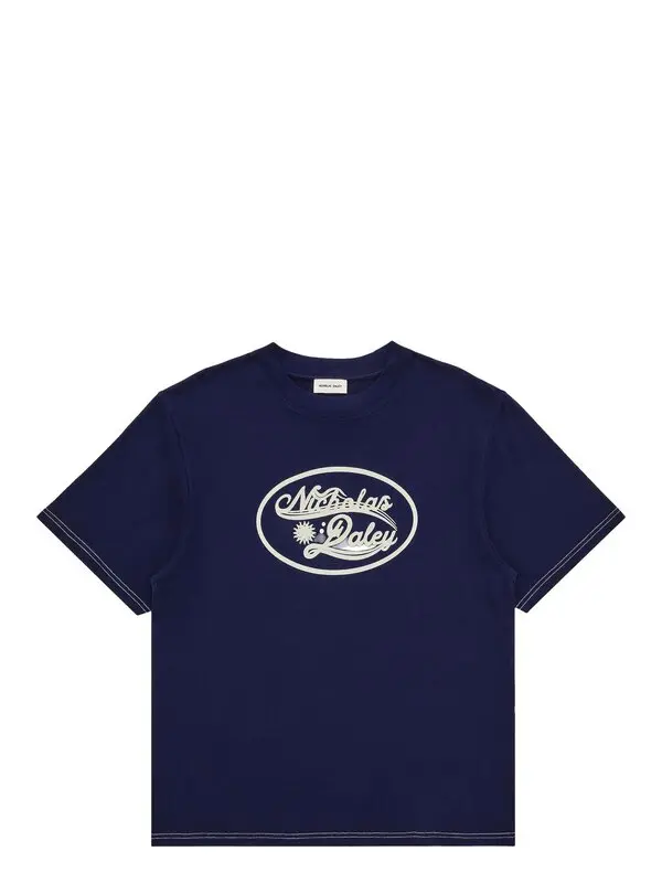NICHOLAS DALEY Records Tee - Blue