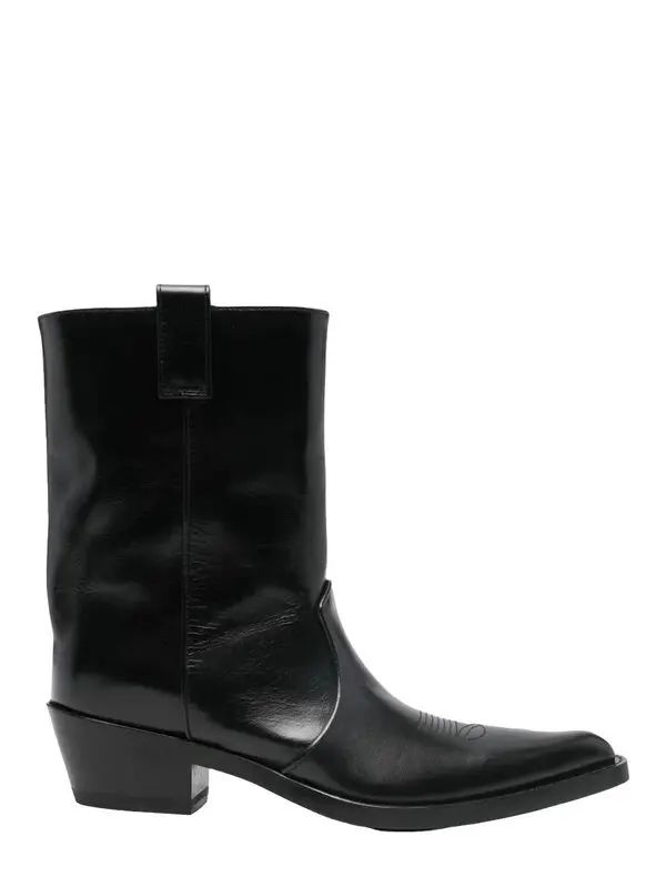 Khaite Leather Boots - Black