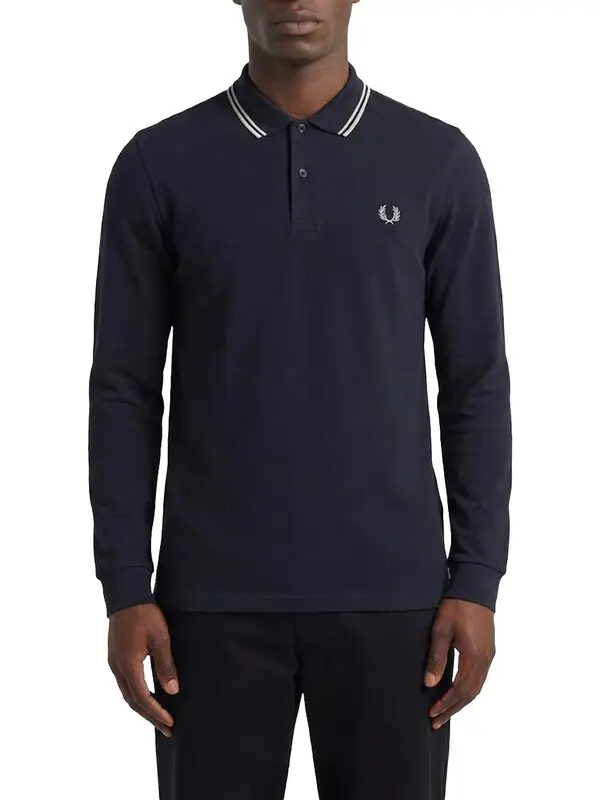 Fred Perry Cotton Polo Shirt With Logo - Navy
