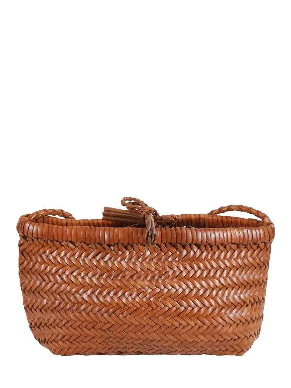 Dragon Diffusion Woven Crossbody Bag - Brown