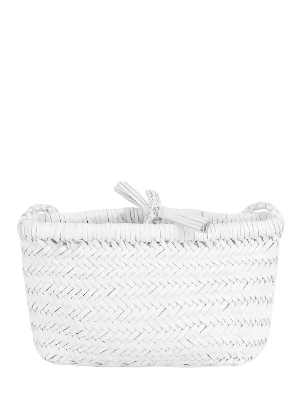 Dragon Diffusion Woven Crossbody Bag - White