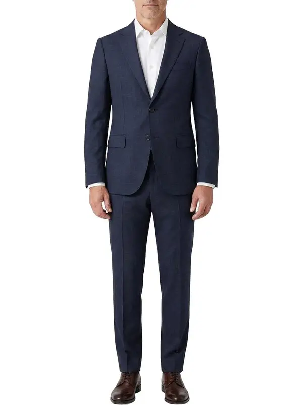 LARDINI Single-breasted Virgin Wool Suit - Blue