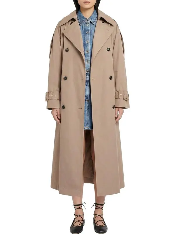Sportmax Double-breasted Trench Coat - Beige