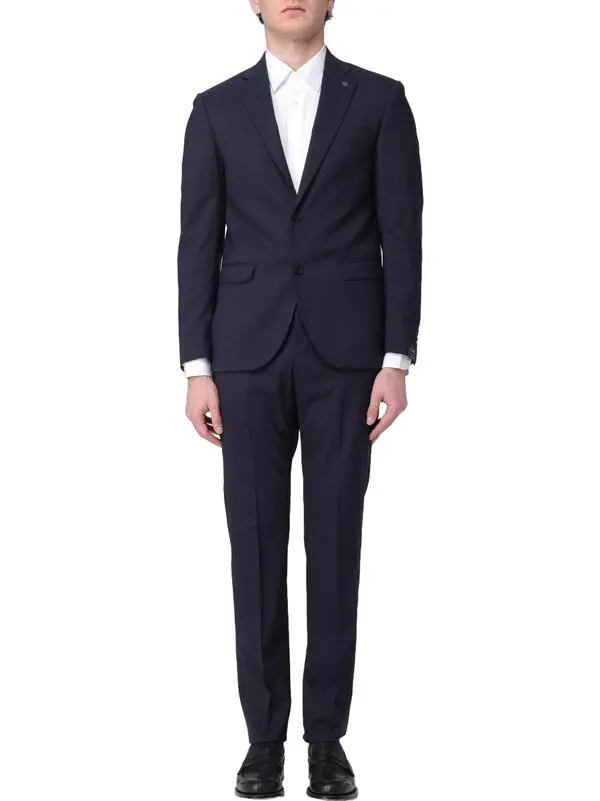 MANUEL RITZ Single-breasted Suit In Wool Blend - Blue 1