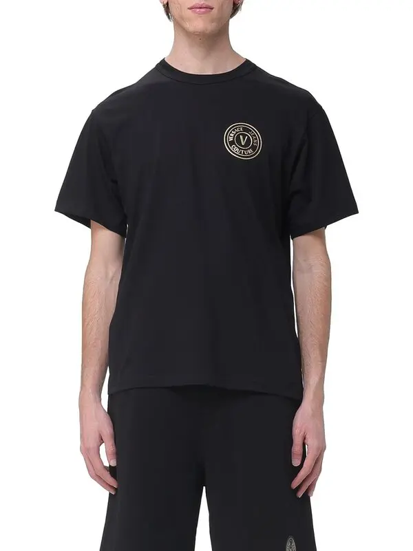 Versace Cotton T-shirt With Logo - Black