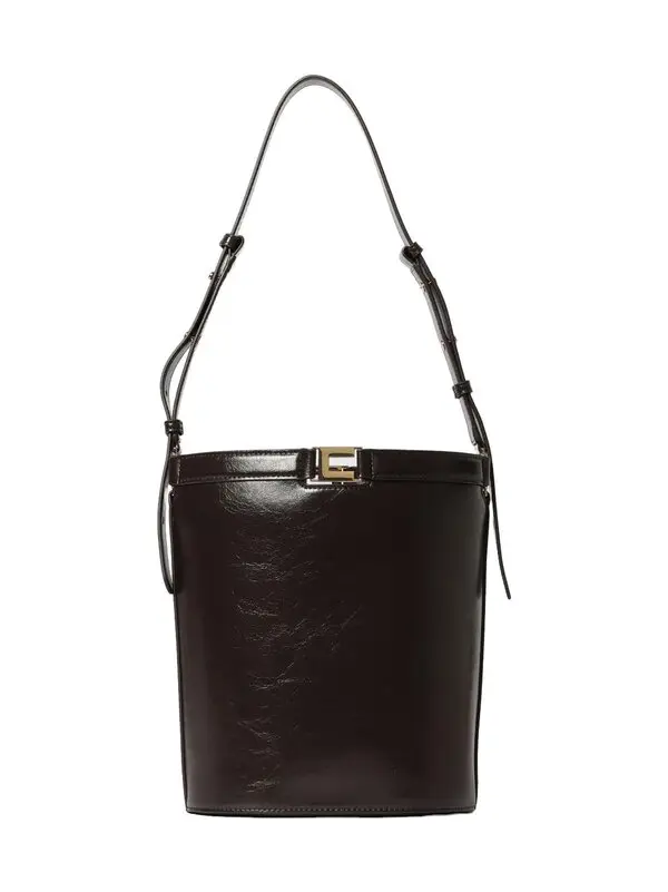 Elisabetta Franchi Mini Bucket Bag - Brown