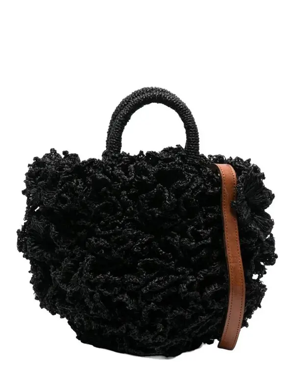 IBELIV Coral Raffia Handbag - Black