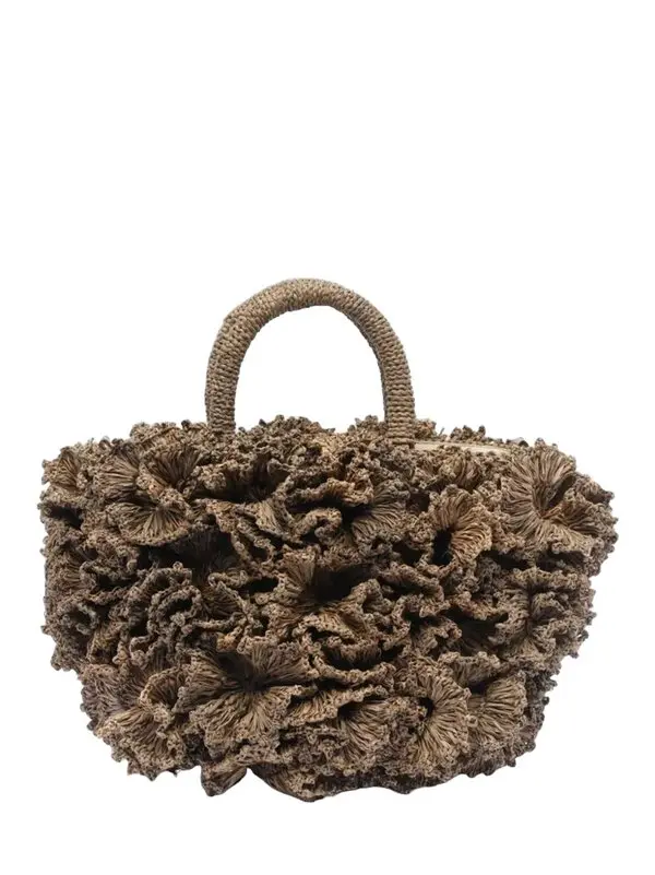 IBELIV Coral Raffia Handbag - Brown
