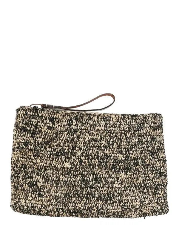 IBELIV Tea Ampy Crocheted Raffia Pouch - Green