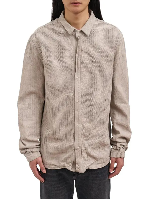 GIORGIO BRATO Textured Shirt Jacket - Grey