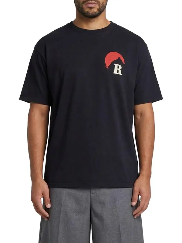 Rhude Printed Cotton T-shirt - Black