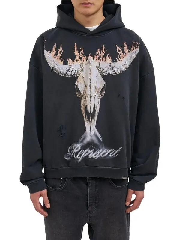 REPRESENT Printed Sweatshirt - Black