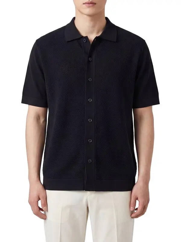 KANGRA Cotton Polo Shirt - Black