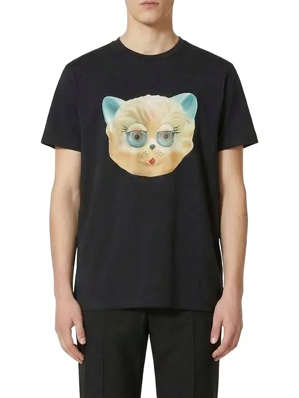 Valentino Garavani Printed Cotton T-shirt - Navy