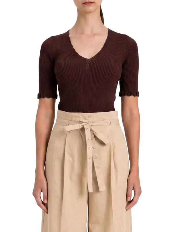 TWINSET Top - Coffee