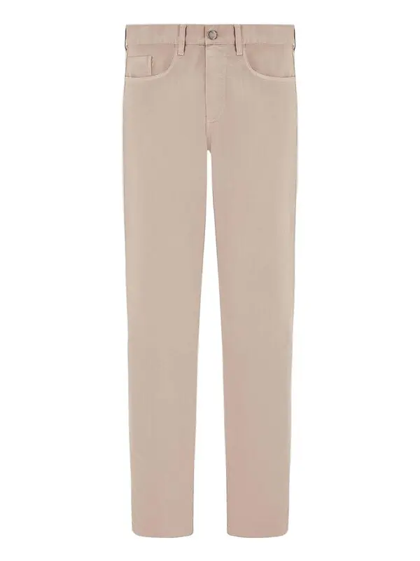 Canali Regular Fit Five-pocket Pants - Beige