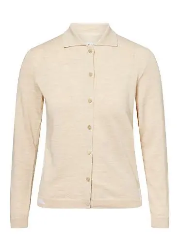 MAISON MARGIELA Collared Wool-blend Cardigan - Beige
