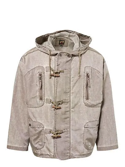 BRAIN DEAD Multi-pocket Toggle Woven Jacket - Brown