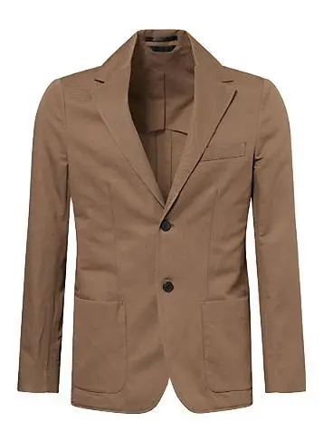 Sunspel Cotton And Linen-blend Blazer - Dark Cedar26