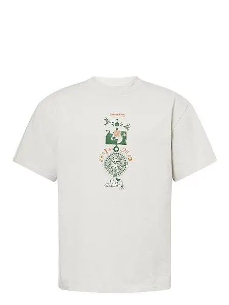 BRAIN DEAD There Is A Way Logo-print Cotton T-shirt - Grey