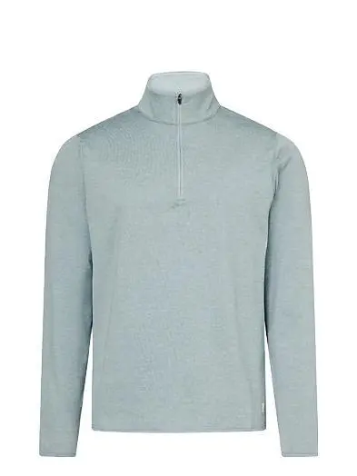 Vuori Ponto Half-zip Mock Neck Sweatshirt - Misty Blue Heather