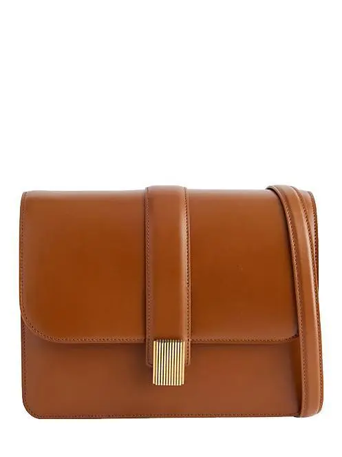Khaite Leather Cross-body Bag - Dark Honey